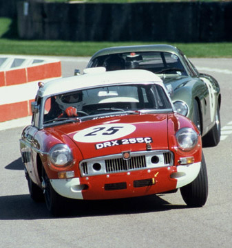 The 1965 MGB driven by Paddy Hopkirk and Andrew Hedges.